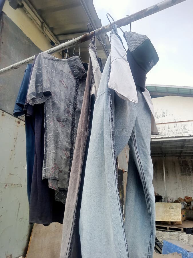 Clothes are Dried after Washing and Ready To Be Reused Stock Image ...