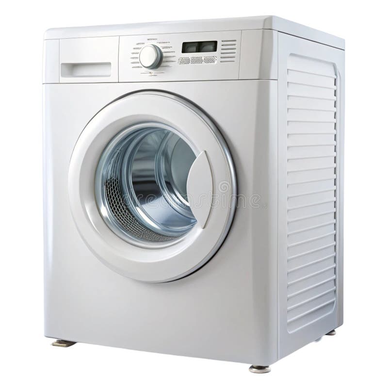 Clothes Dryer Isolated on White Background Stock Illustration ...