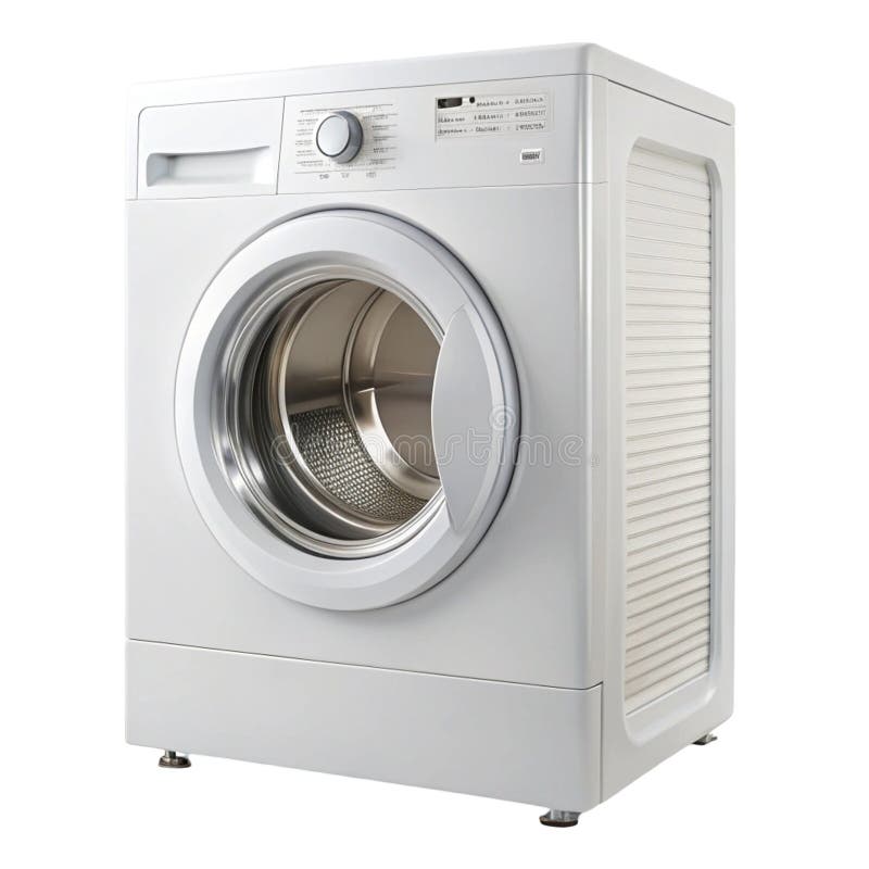 Clothes Dryer Isolated on White Background Stock Illustration ...