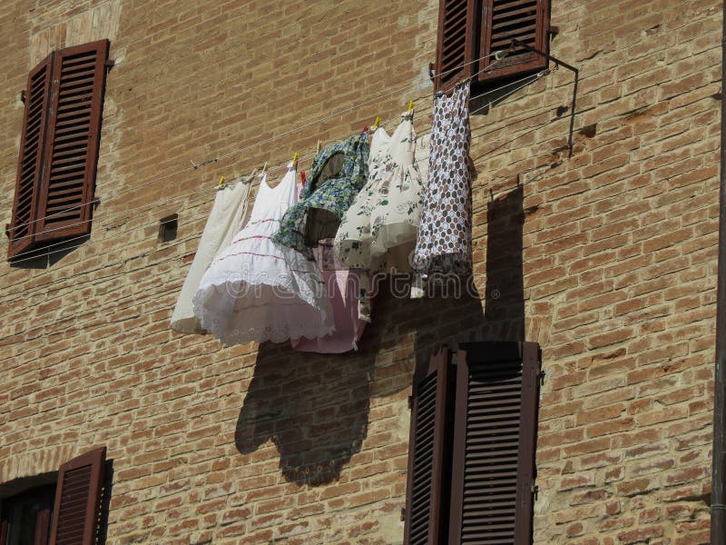 Clothes drying drip stock photo. Image of italian, italy - 75629258