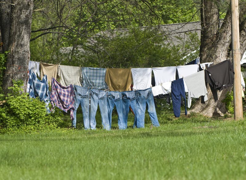 Clothes drying stock photo. Image of clean, hanging, dividing - 2344374