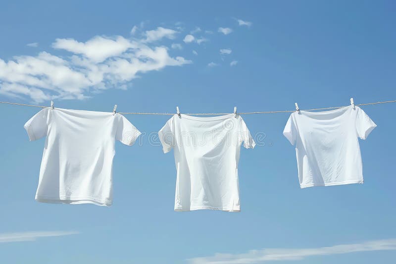 Clothes Drying Outside, AI Generated Stock Illustration - Illustration ...