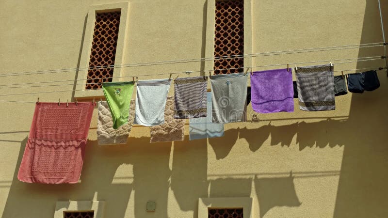 Clothes Drying Rope Under Window Stock Photos - Free & Royalty-Free ...