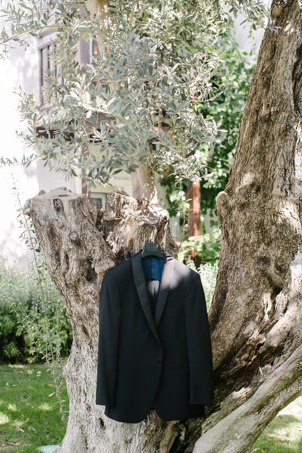 The Clothes that the Groom Will Wear at a Rustic Wedding. Stock Photo ...
