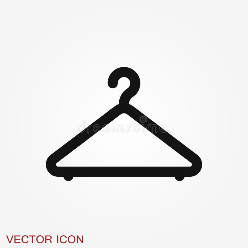 Clothes Hanger Icon. Coat Rack Symbol. Flat Vector Illustration Stock ...
