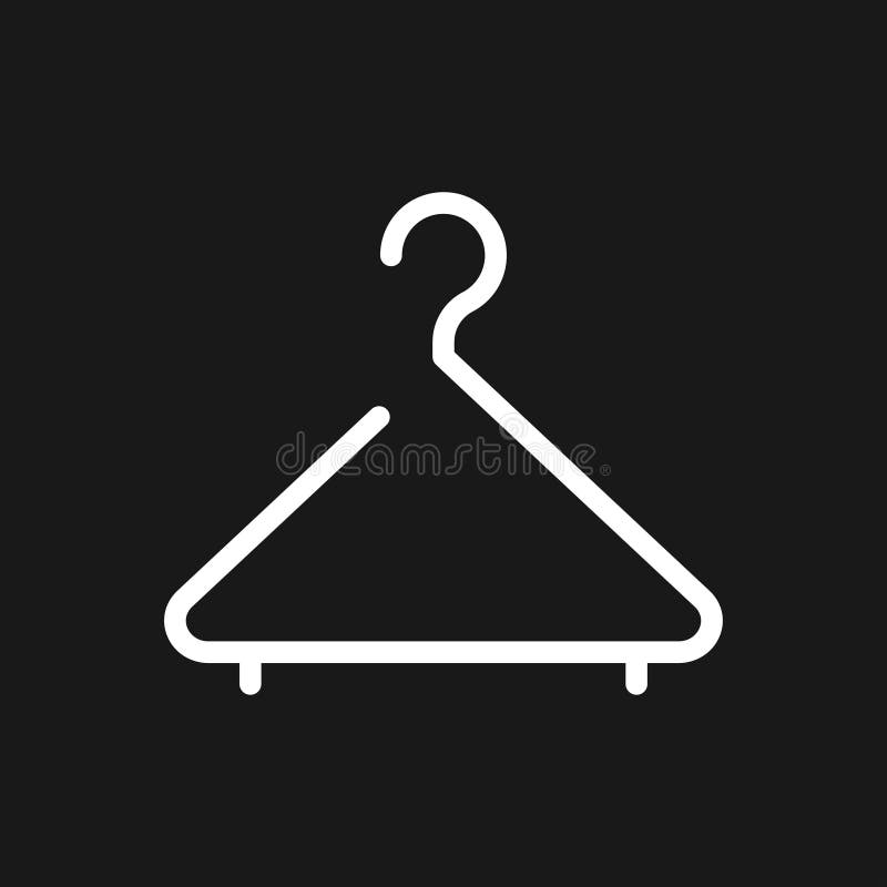 Clothes Hanger Icon. Coat Rack Symbol. Flat Vector Illustration Stock ...