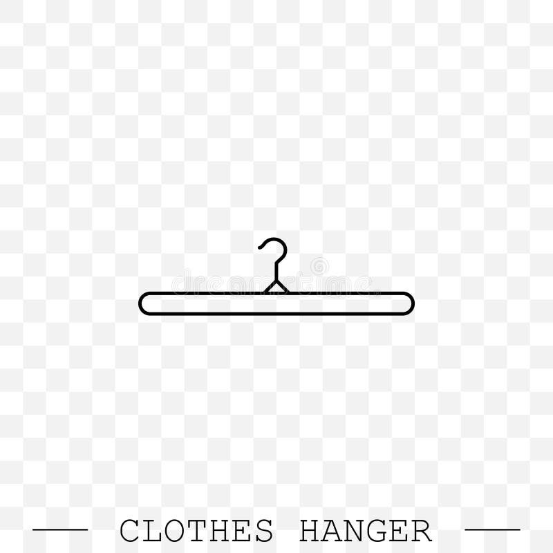 Clothes Hanger Linear Line Icon Vector Icon Of Hanger Stock Vector Illustration Of Flat