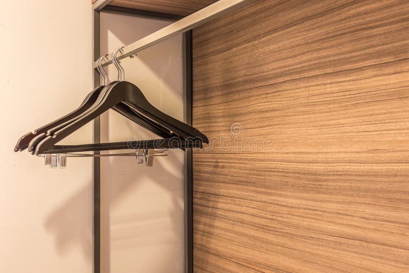Clothes Hanger in the Wardrobe Stock Image - Image of hook, clothing ...