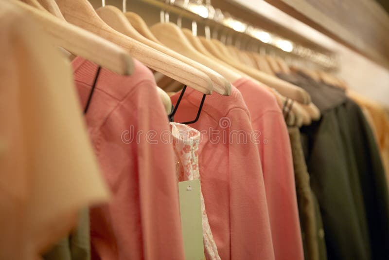 Clothes on Hangers stock photo. Image of closeup, price - 25465672