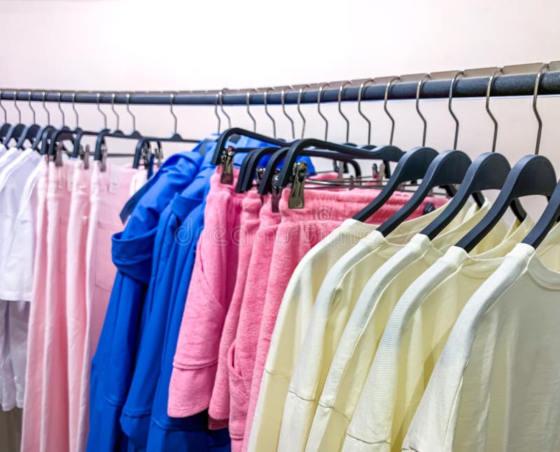 Clothes stock image. Image of female, shopping, hanger - 219625179