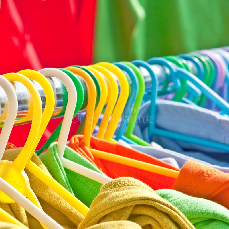 Clothes hanging stock image. Image of hanging, clothing - 21041805