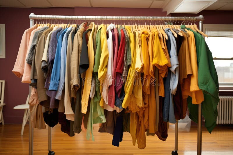 Clothes Hanging on a Drying Rack after Diy Dry Cleaning Stock Image ...