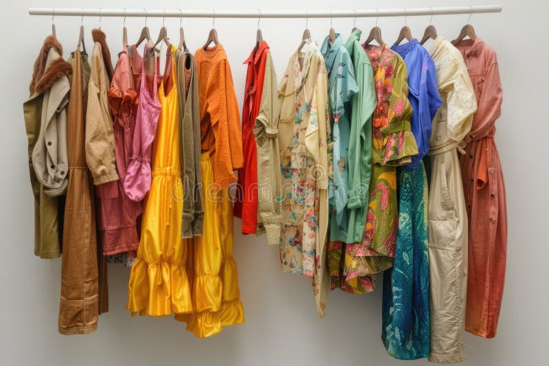 Clothes Hanging Rack Organized Type Color Stock Photos - Free & Royalty ...