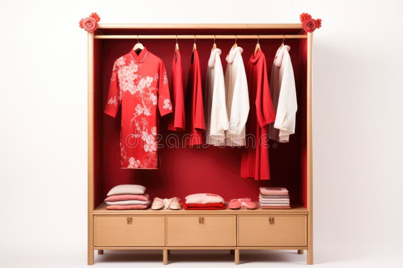 Clothes Hanging in Row in Open Wardrobe Stock Image - Image of closet ...
