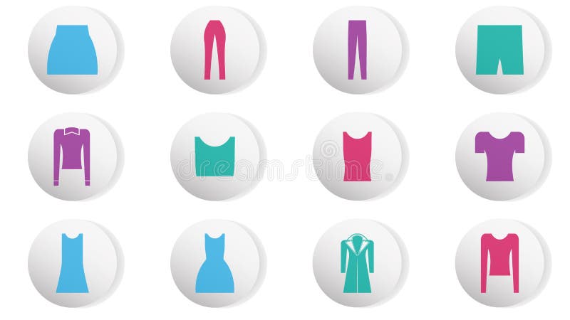 Clothes icon collection stock vector. Illustration of clothes - 160068424