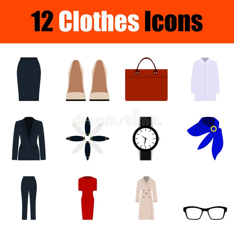 Clothes Icon Set stock vector. Illustration of clothe - 213908568