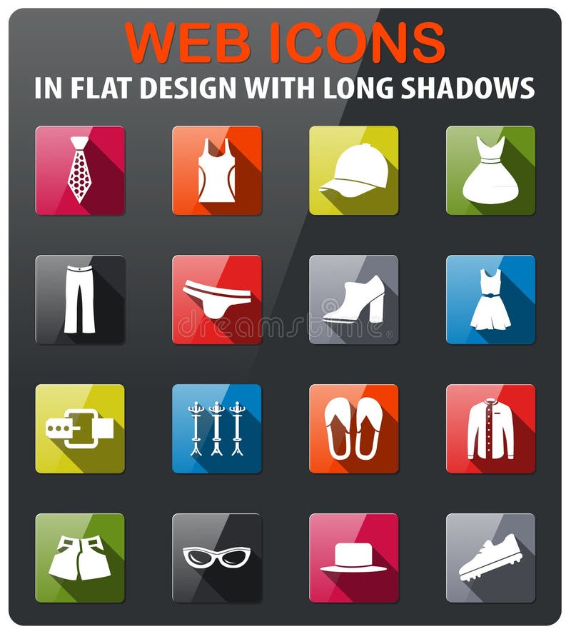 Clothes icon set stock illustration. Illustration of pants - 88432207