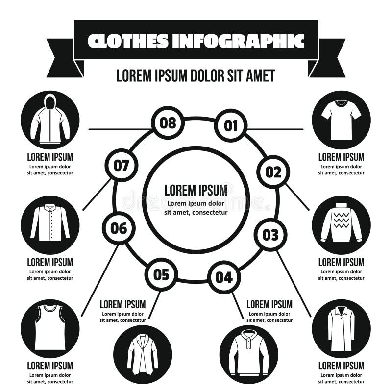 Clothes Infographic Concept, Simple Style Stock Vector - Illustration ...