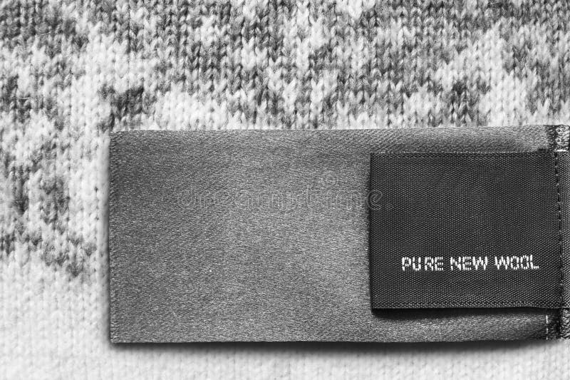 Textile clothes label stock image. Image of knitwear - 112178659