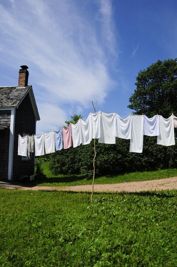 Clothes Line stock image. Image of line, trees, blue - 12779933