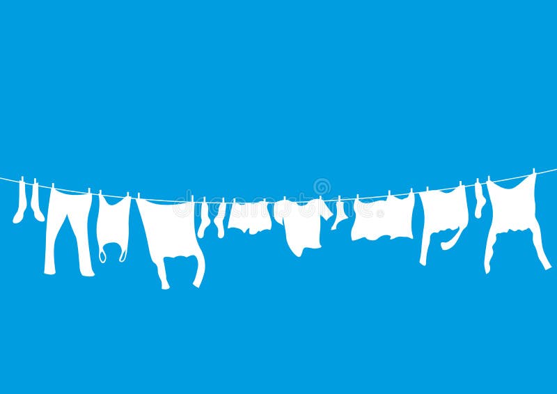 Clothes line stock vector. Illustration of clothesline - 16904024