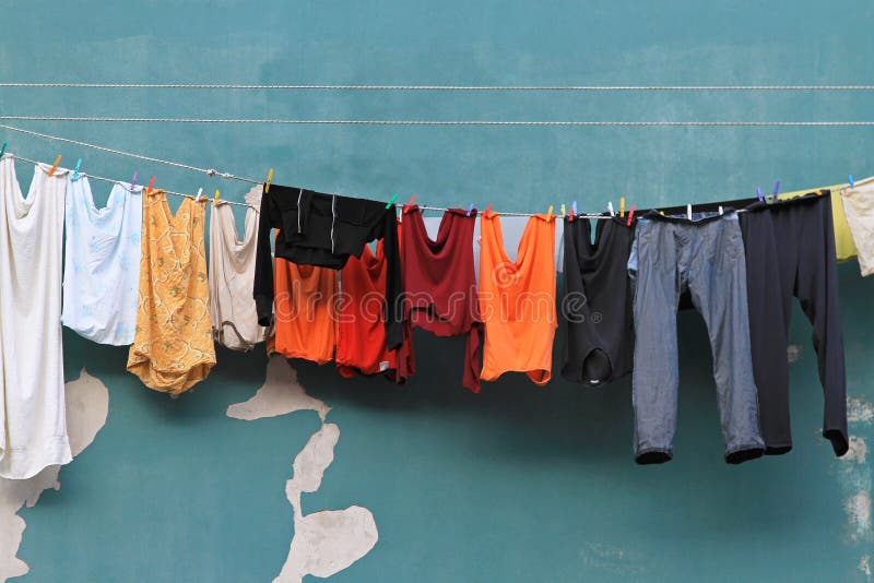 Clothes Line stock photo. Image of clothesline, white - 62946504