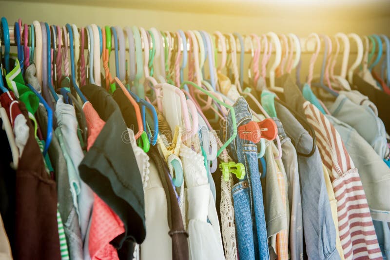 Clothes stock photo. Image of chaos, multicolored, fashion - 96626320