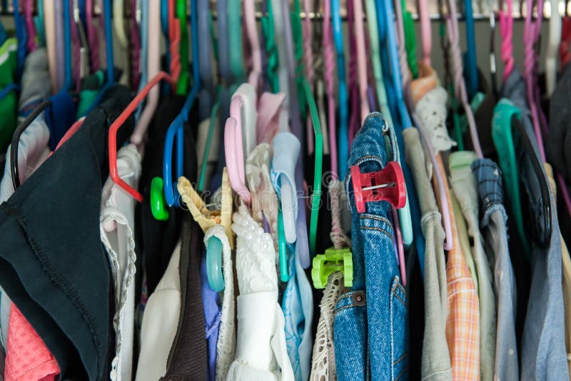 Clothes stock photo. Image of blouse, chaos, hanger, messy - 96626322