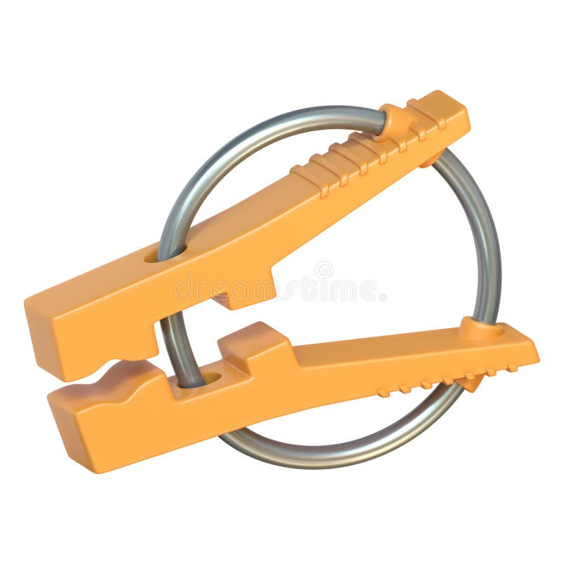 Clothes Peg 3D Icon stock illustration. Illustration of materials ...