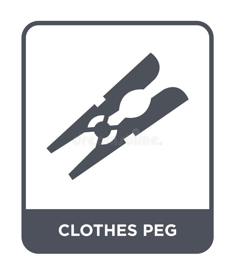 Clothes Peg Icon in Trendy Design Style. Clothes Peg Icon Isolated on ...