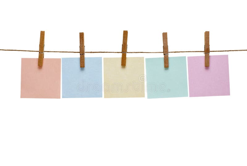 Clothes peg and note paper stock image. Image of brown - 23164747