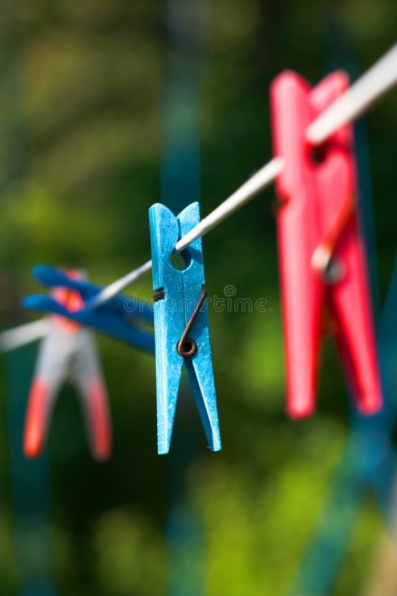 Clothes-pegs stock image. Image of string, distinct, isolated - 2817039