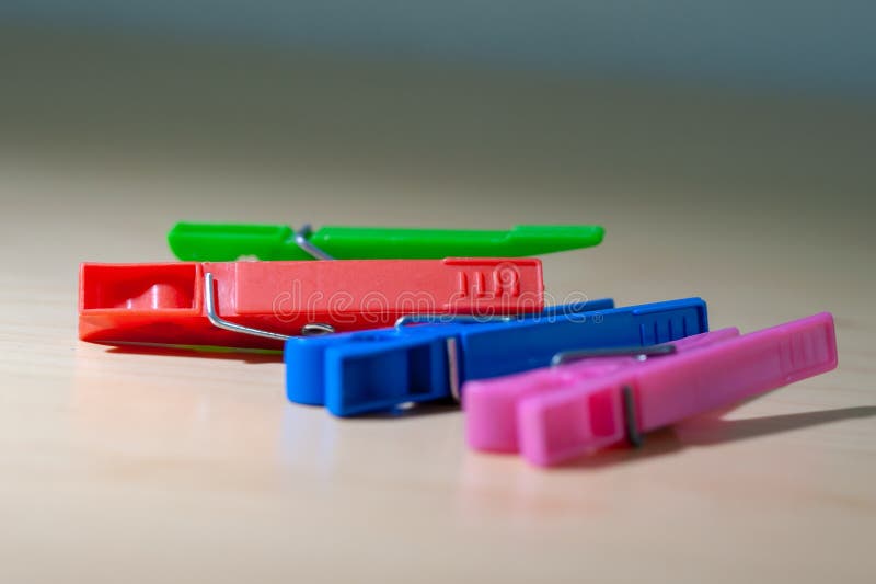 Clothes Pegs closeup stock image. Image of multicolored - 145969817