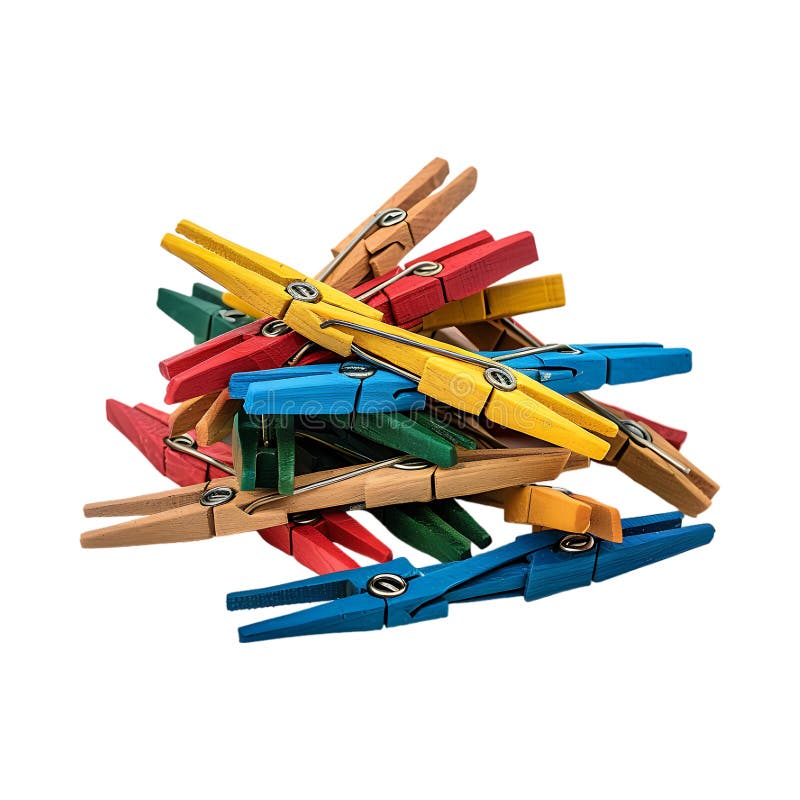 Clothes Pegs on Transparent Background - Ai Generated Stock ...