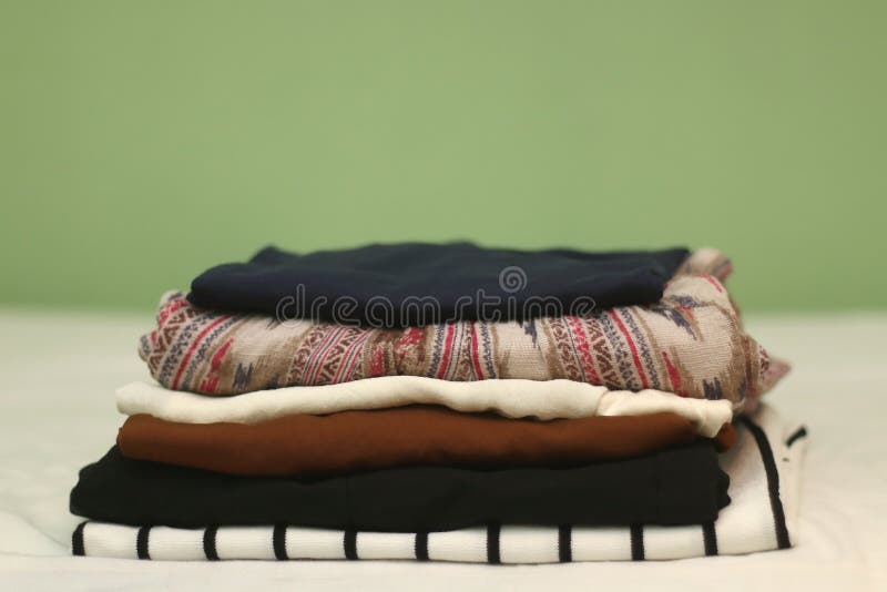 Clothes Pile stock image. Image of stack, pattern, darker - 67555885