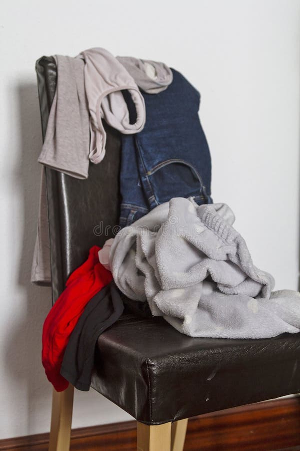Messy room chair stock image. Image of furniture, home - 179533219