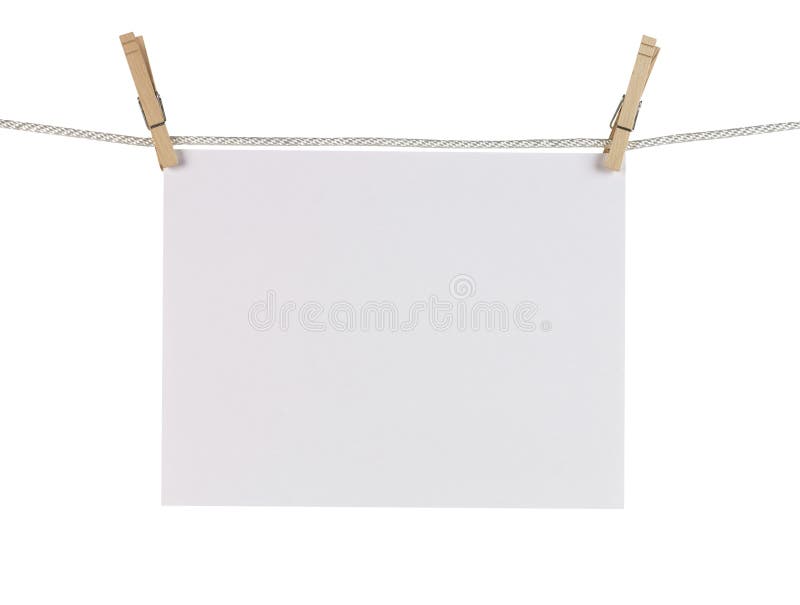 Clothes Pins Holding Paper stock photo. Image of write - 17513456