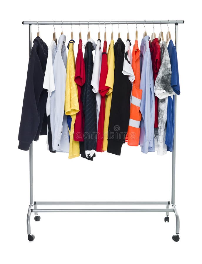 Clothes on a Rack stock image. Image of clothes, material - 16496967