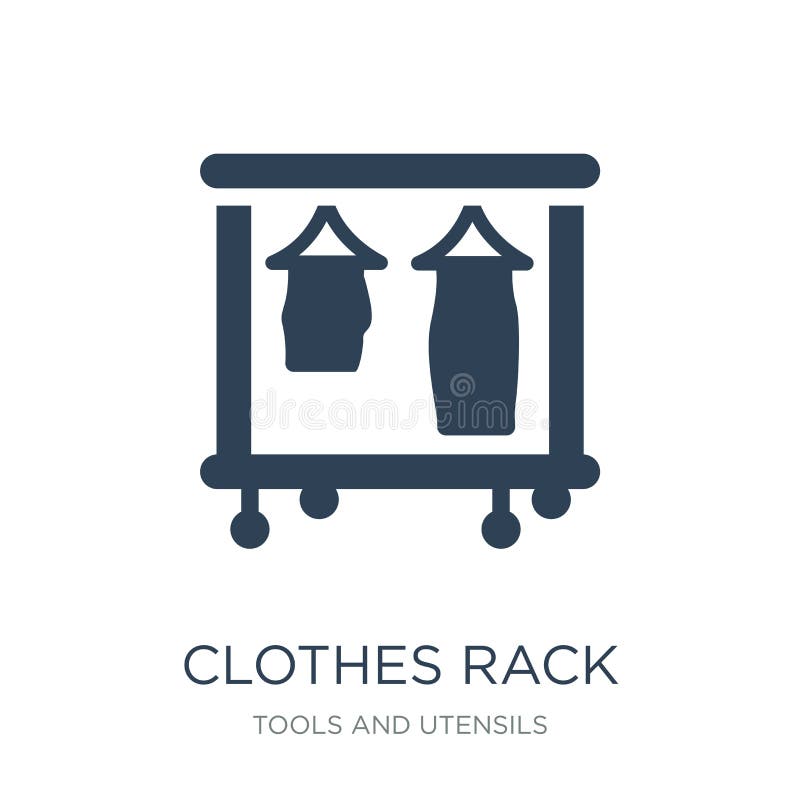 Clothes Rack Icon in Trendy Design Style. Clothes Rack Icon Isolated on ...