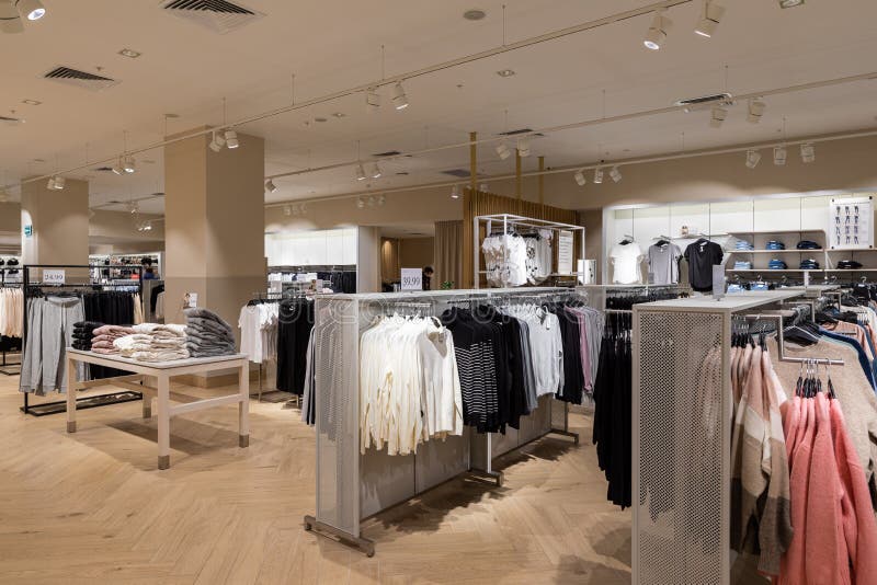 Clothes Rack in Shopping Center Editorial Image - Image of clothes ...