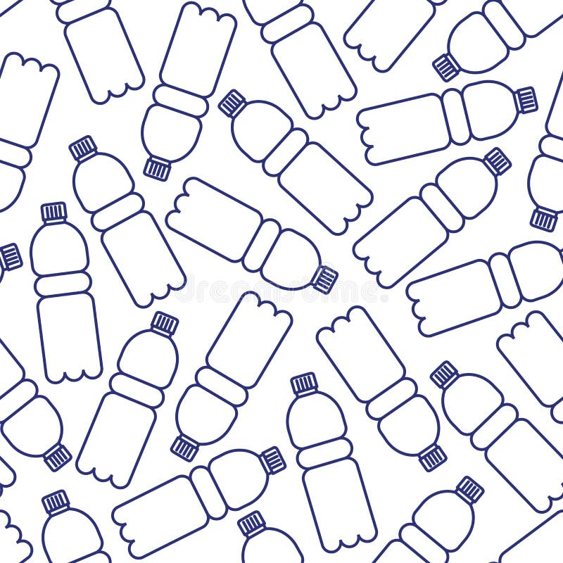 A Seamless Vector Pattern with Plastic Bottles. Stock Vector ...