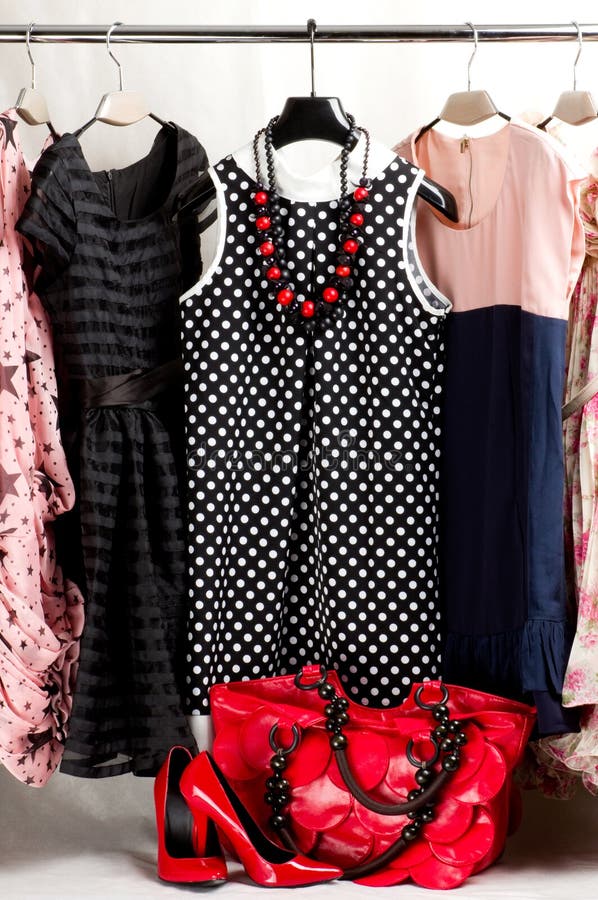 Clothes, Shoes and Accessories Stock Photo - Image of design, fabric ...