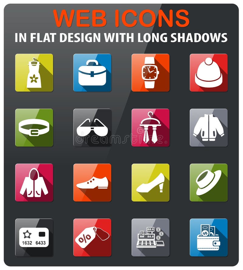 Clothes shop icon set stock illustration. Illustration of shorts - 88419705