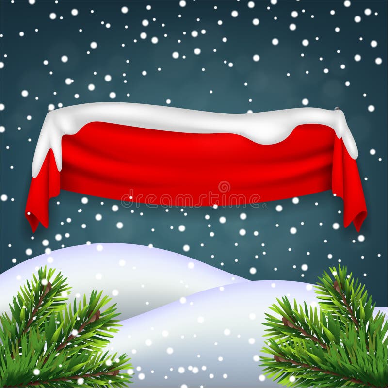 Clothes Sign with Snow Falling in Winter Night Stock Vector ...