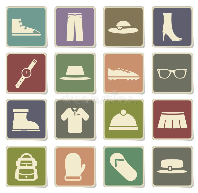 Clothes simply icons stock vector. Illustration of clothing - 66263731