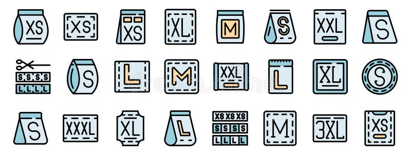 Clothes Sizes Showing Extra Small, Small, Medium, Large and Extra Large ...