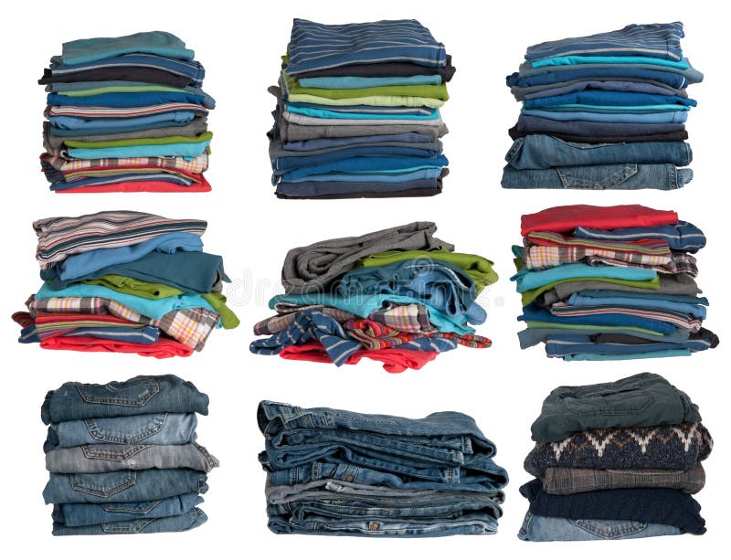 Stacked Clothes stock photo. Image of details, clothes - 4259876