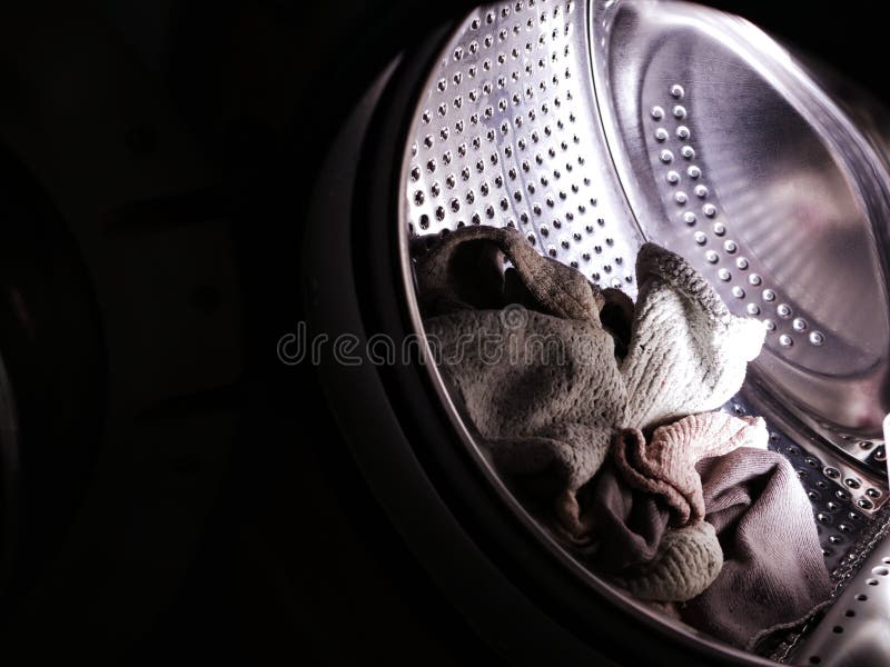 Clothes in the Washing Machine Medium Shot Stock Photo - Image of ...