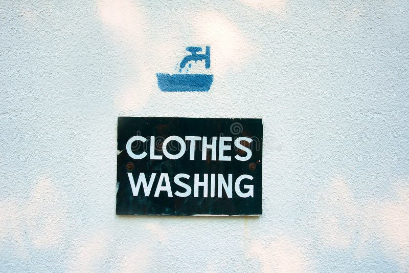 Clothes Washing Sign Stock Image - Image: 21816371