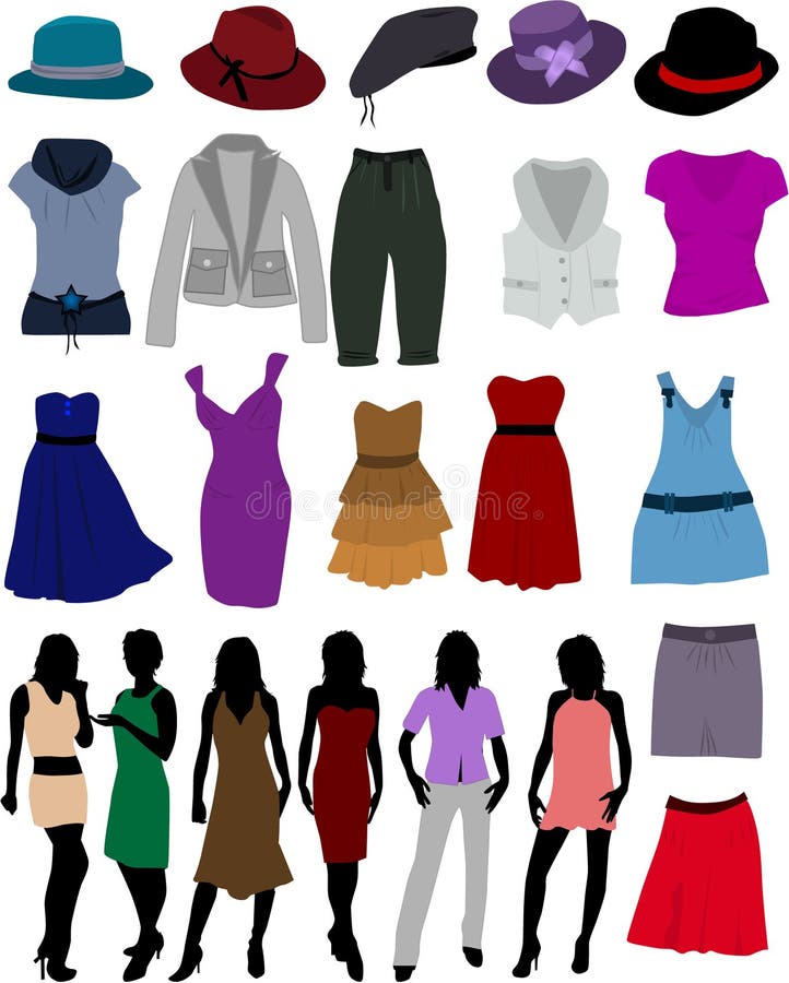 Clothes for women stock vector. Illustration of collection - 15049320